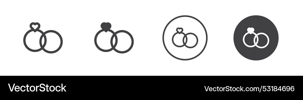 Marital status icon logo outline Royalty Free Vector Image