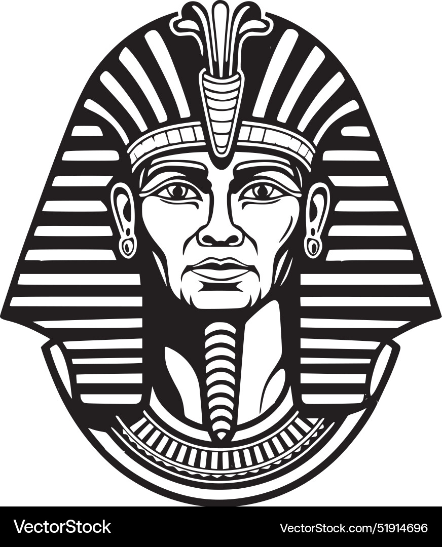 Pharaoh - minimalist and flat logo Royalty Free Vector Image