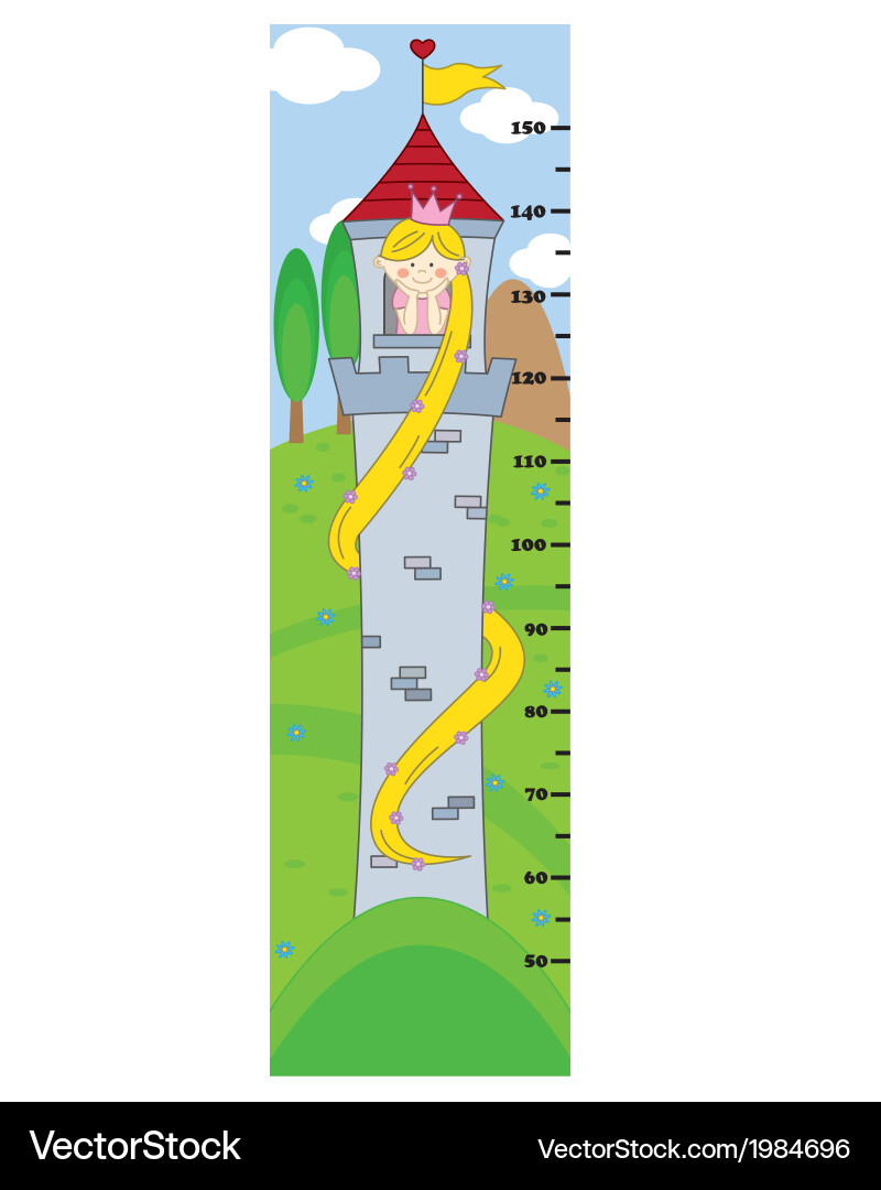 Princess Tower Height Meter Royalty Free Vector Image
