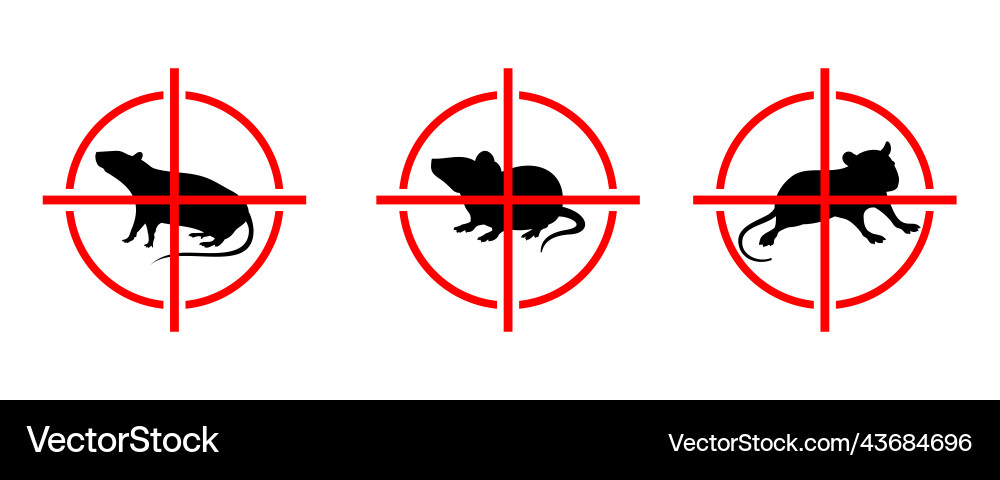 Rats icon pest control rodent extermination sign Vector Image