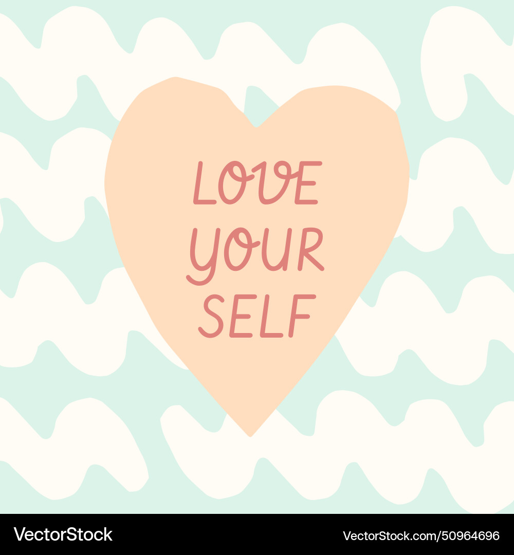 Social media self support quote template pastel Vector Image