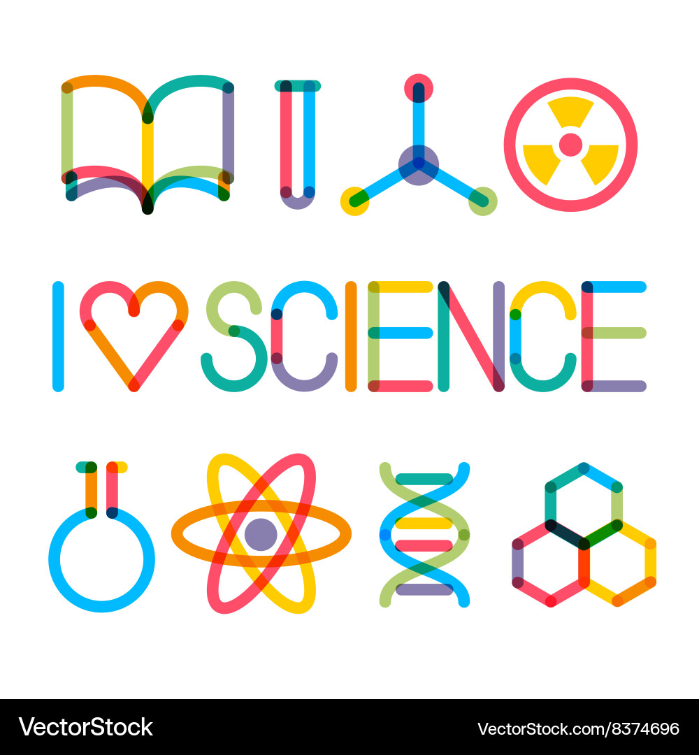 Trendy multiply science icons Royalty Free Vector Image