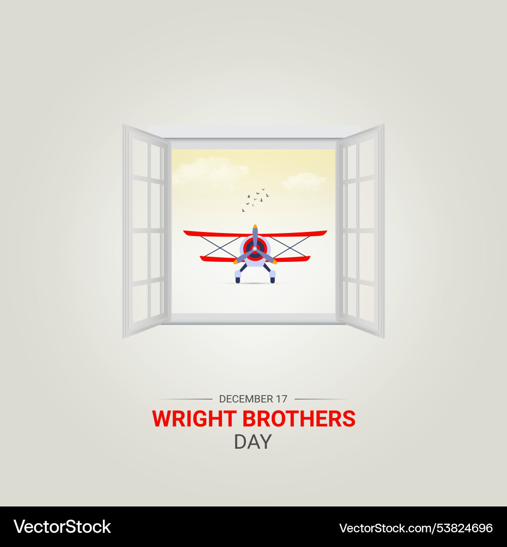 Wright brothers day ads design Royalty Free Vector Image