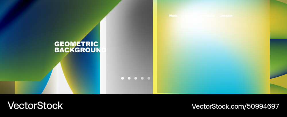 Geometric pattern with blue green and yellow Vector Image