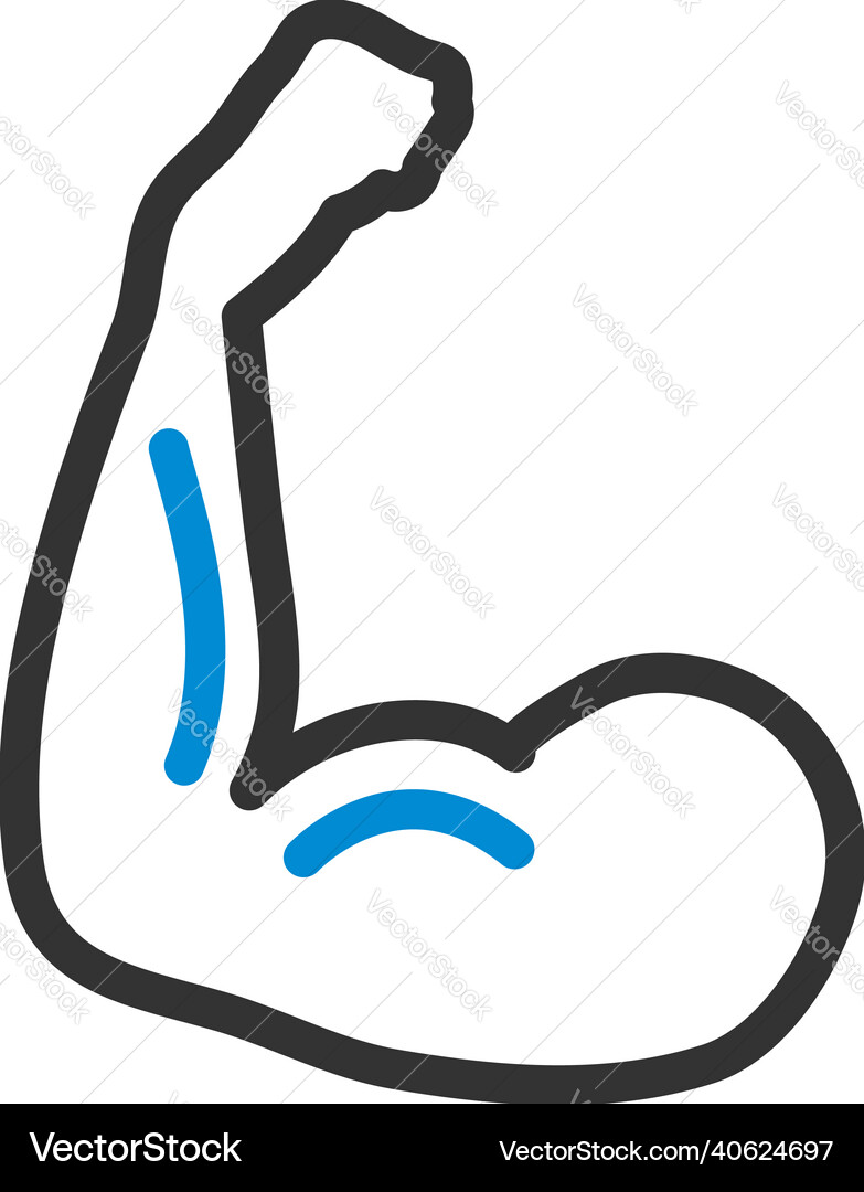 Icon of bicep Royalty Free Vector Image - VectorStock
