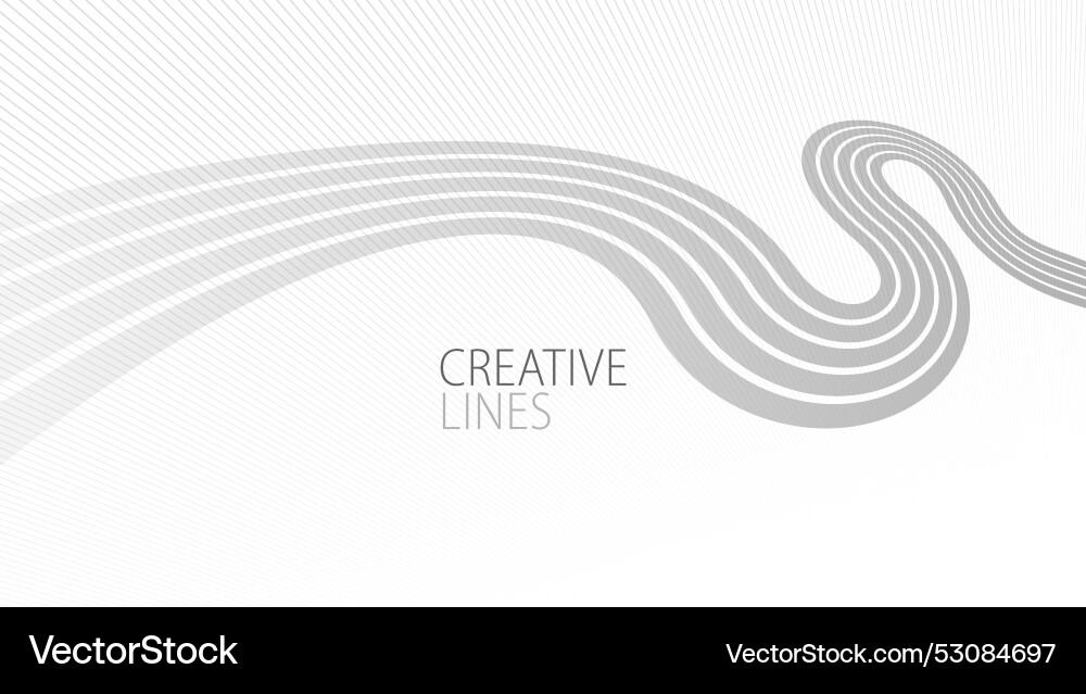 Wave lines in 3d perspective abstract background Vector Image
