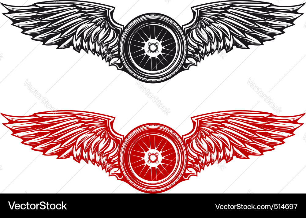 Wheel tattoo Royalty Free Vector Image - VectorStock