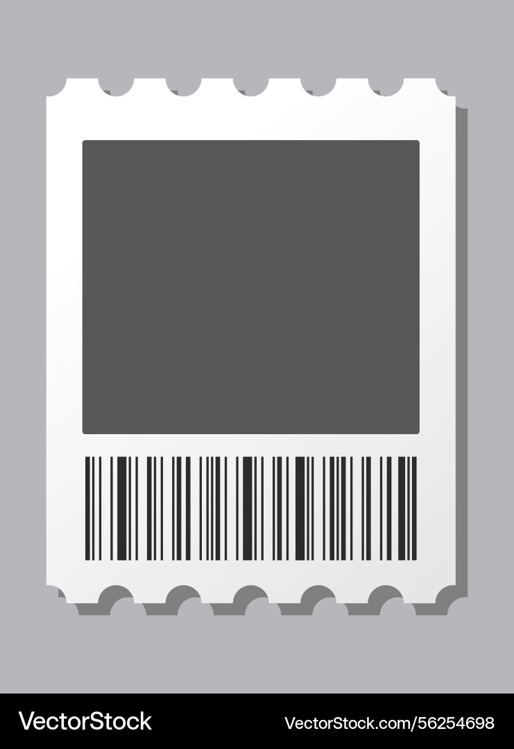 Empty ticket template blank concert Royalty Free Vector