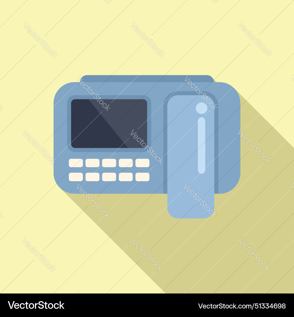 Flat design icon of vintage pager device Vector Image
