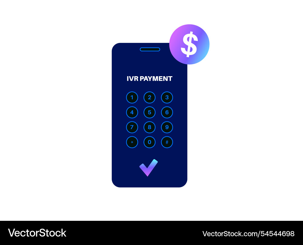 Ivr payment system Royalty Free Vector Image - VectorStock