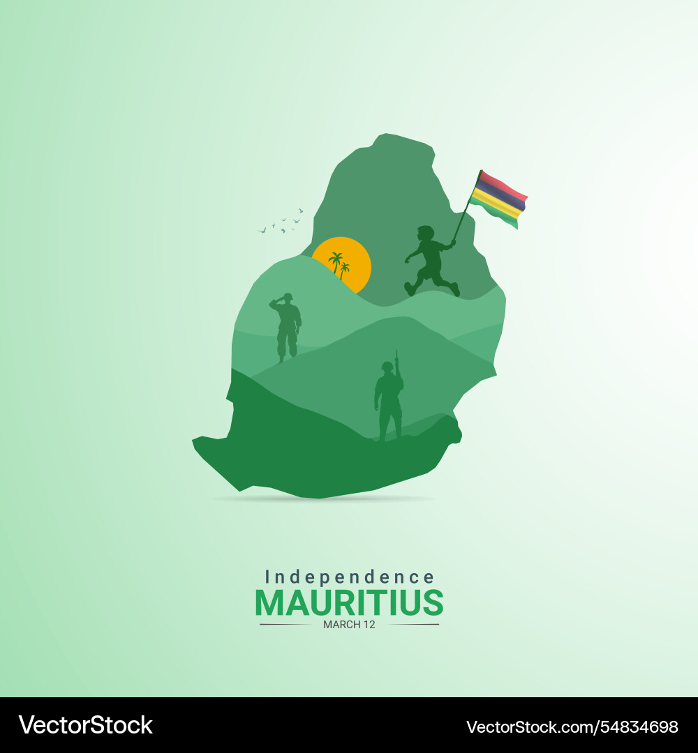 Mauritius independence day creative Royalty Free Vector