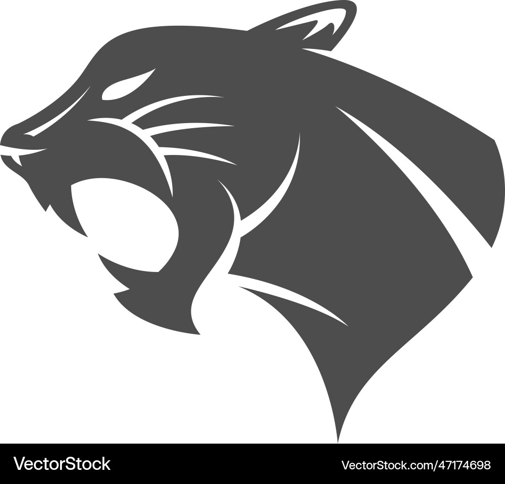 Panther icon logo design Royalty Free Vector Image