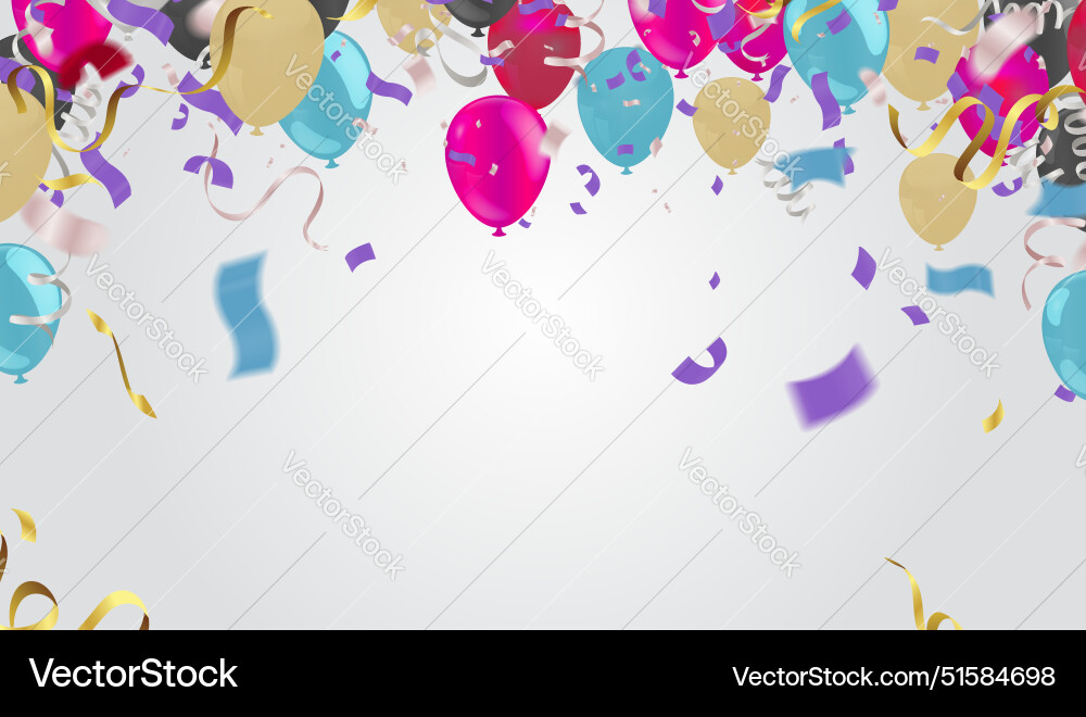 Realistic glossy helium and background Royalty Free Vector