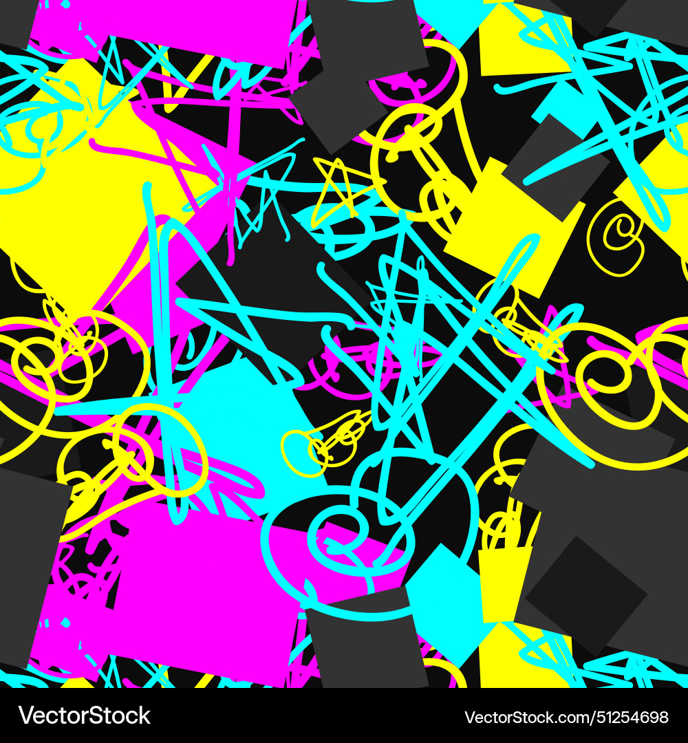 Urban abstract seamless pattern colorful sport Vector Image