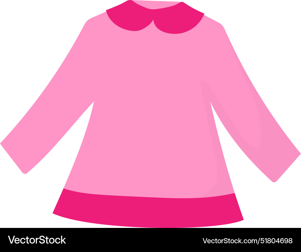 Womens pink long sleeve dress Royalty Free Vector Image