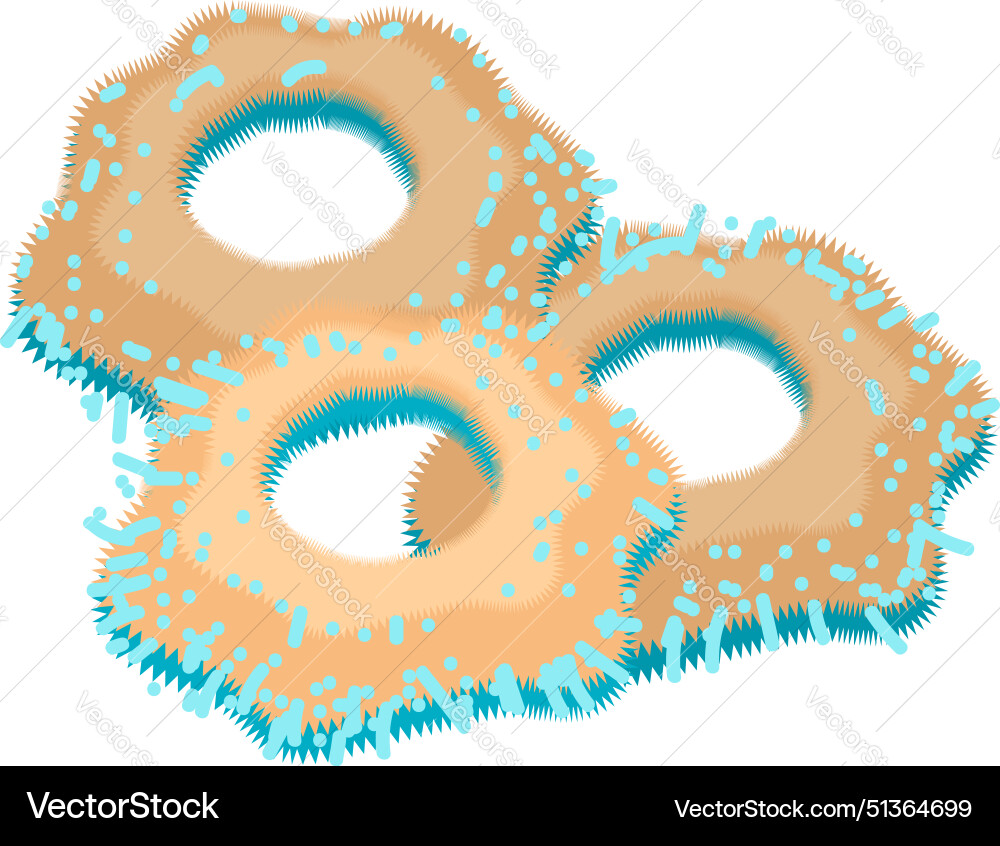 Abstract blue and beige circular patterns Vector Image