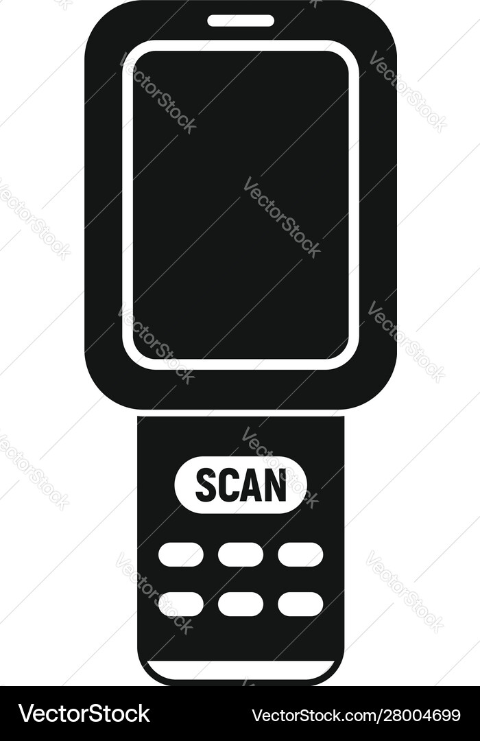 Barcode scanner monitor icon simple style Vector Image