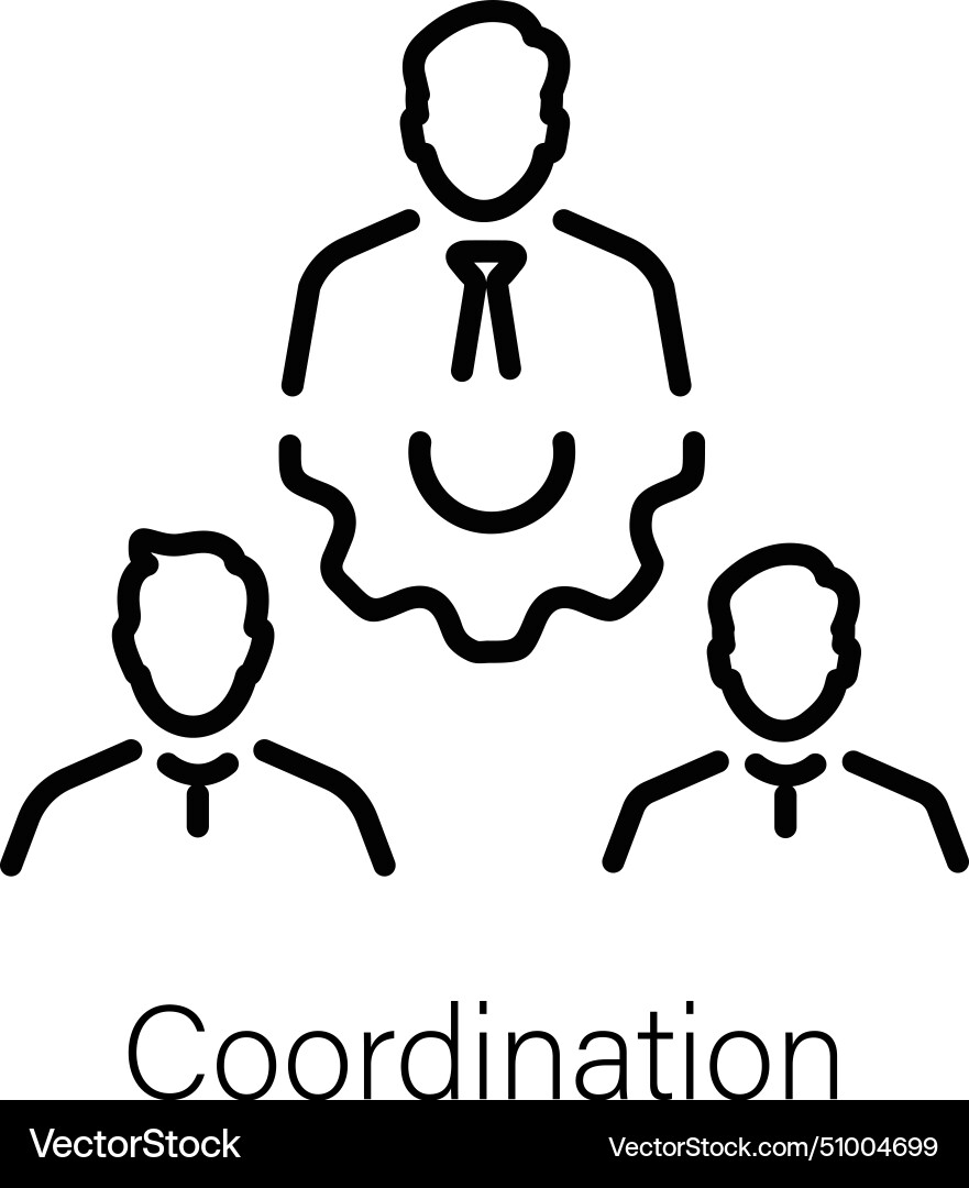 Coordination Royalty Free Vector Image - VectorStock