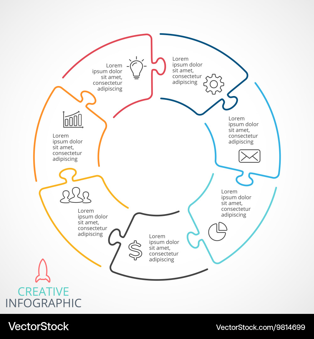Cycle Progression Infographic Royalty Free Vector Image