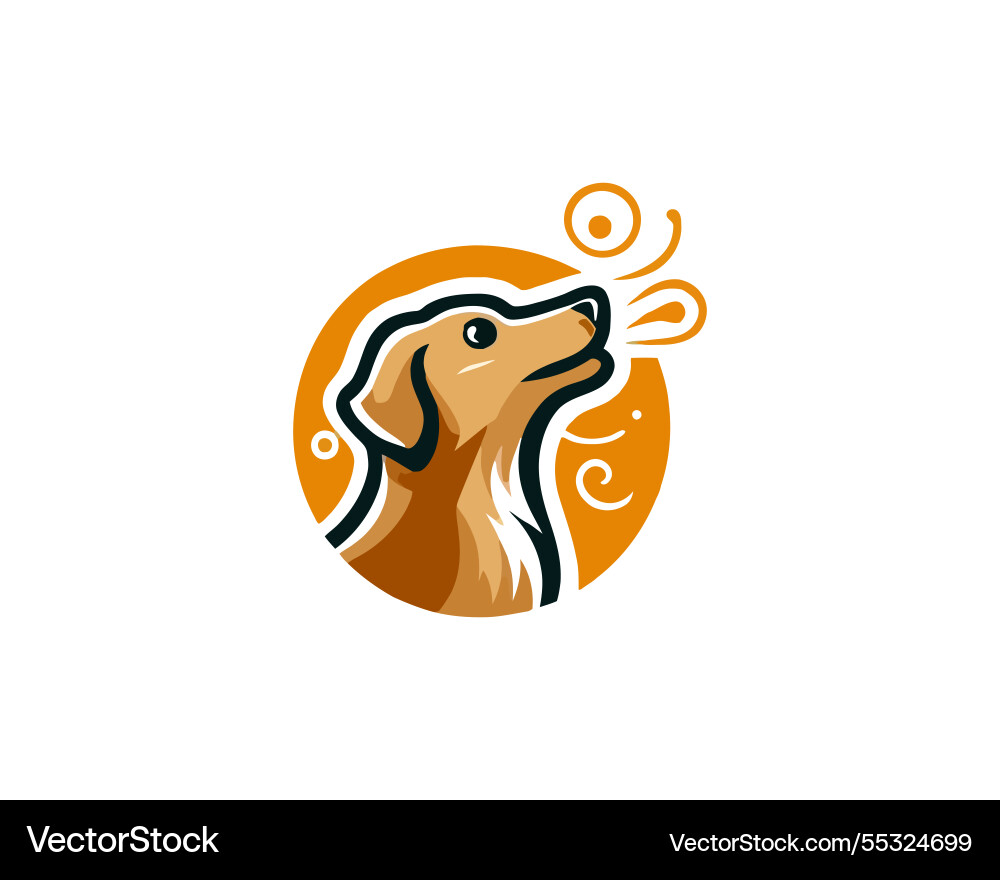 Dog logo design template Royalty Free Vector Image