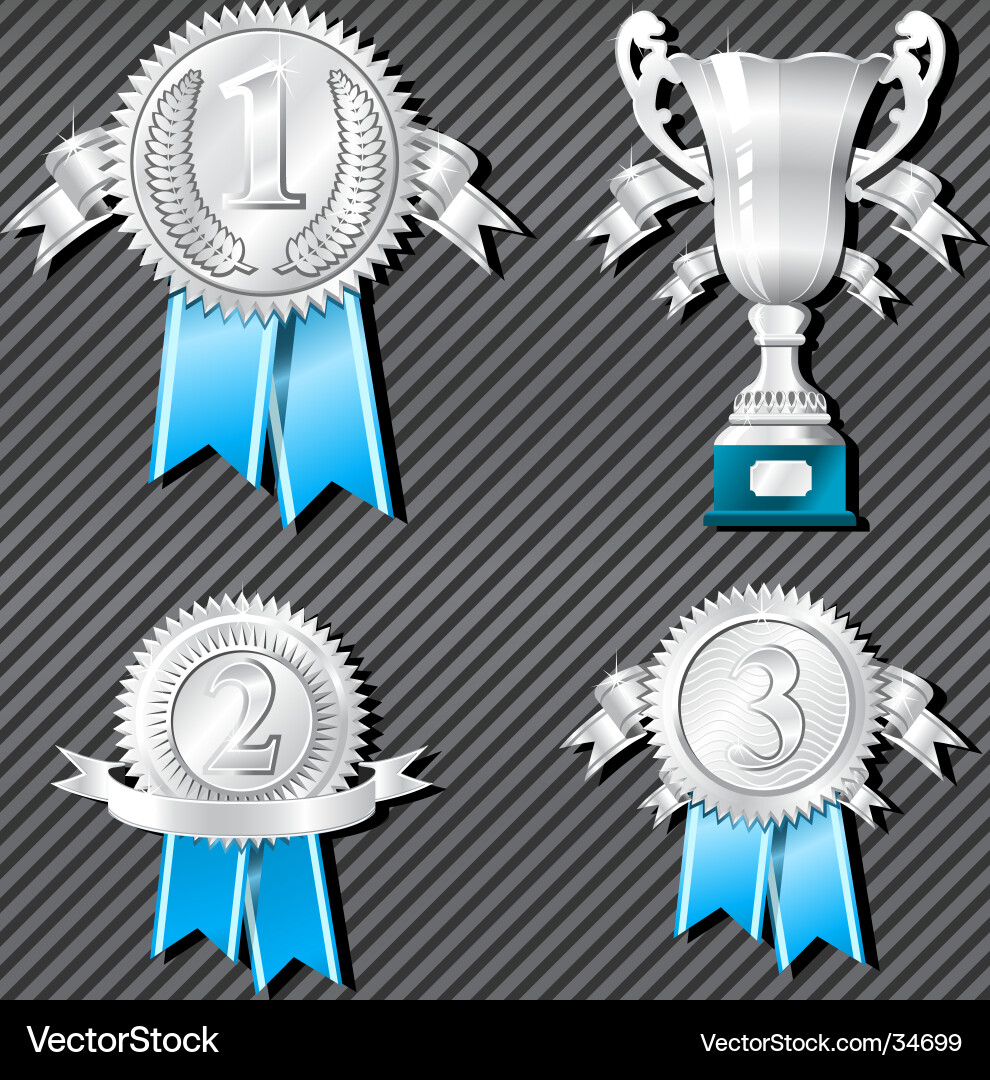 Medals and cup Royalty Free Vector Image - VectorStock