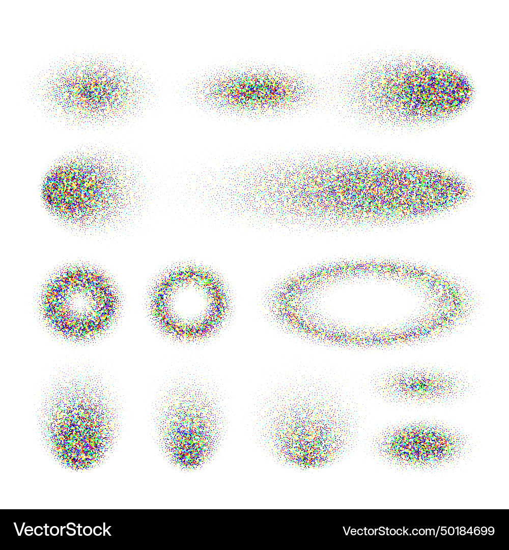 Stipple shadows set dotted design elements Vector Image