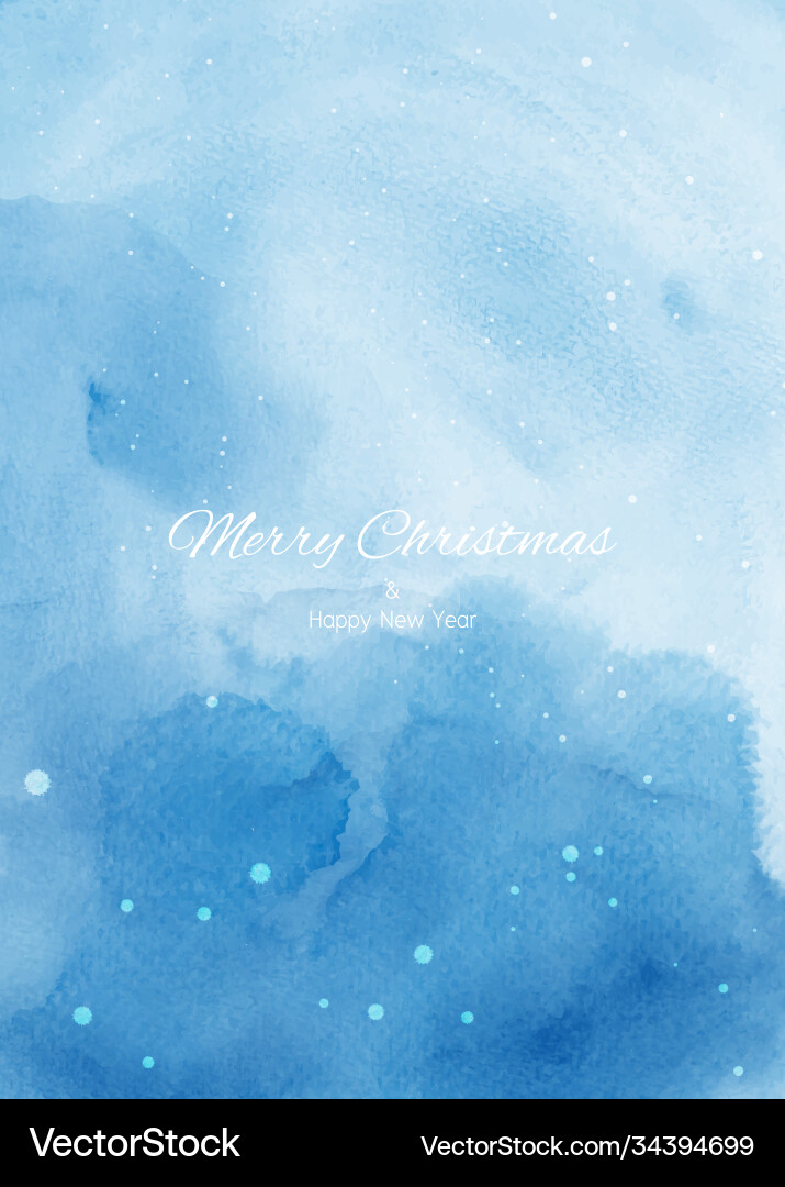Winter Christmas Watercolor Background Royalty Free Vector