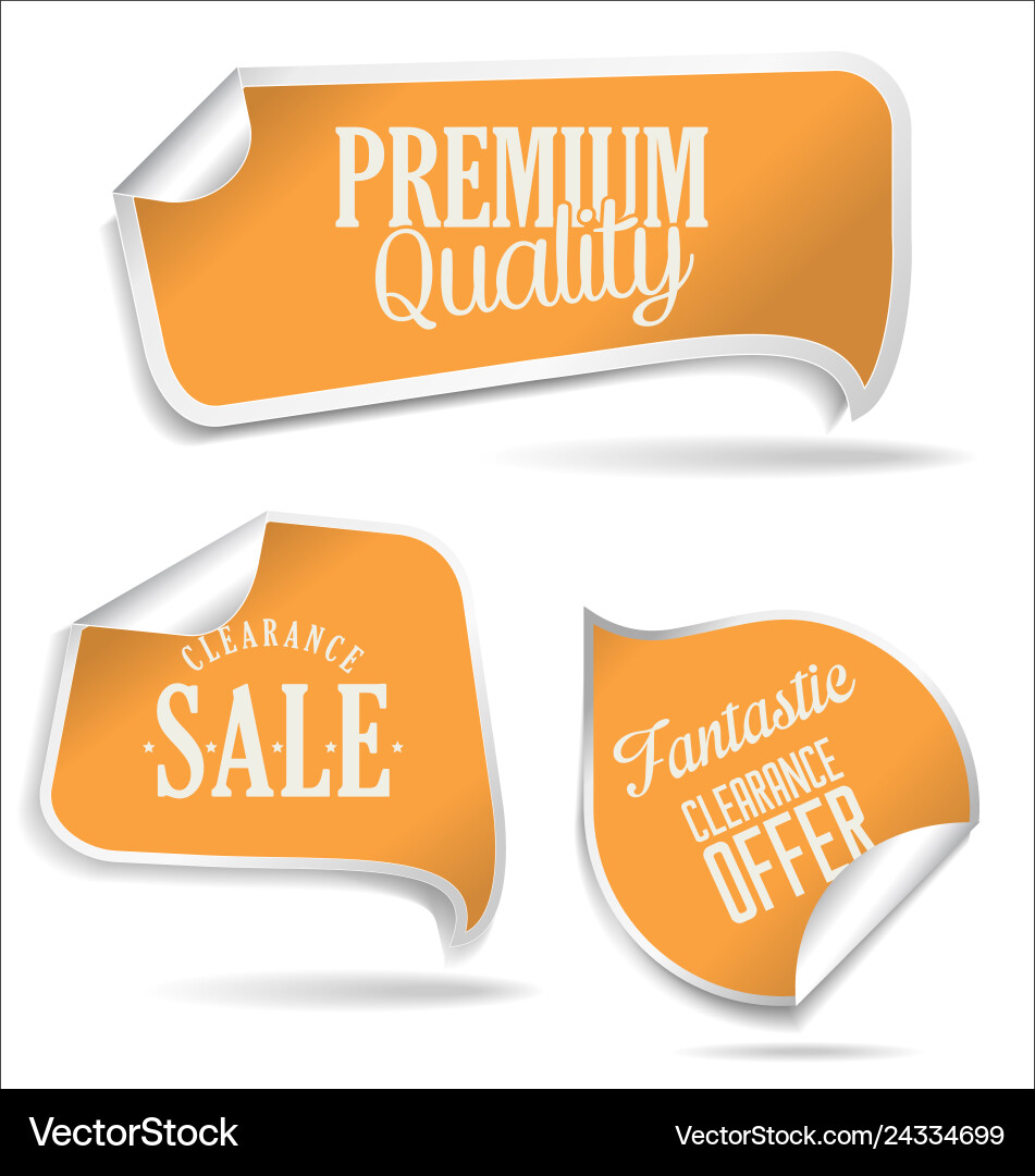 Yellow tags collection Royalty Free Vector Image