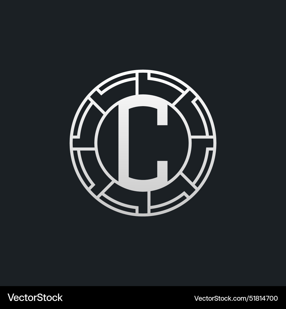 C letter logo concept creative minimal monogram Vector Image