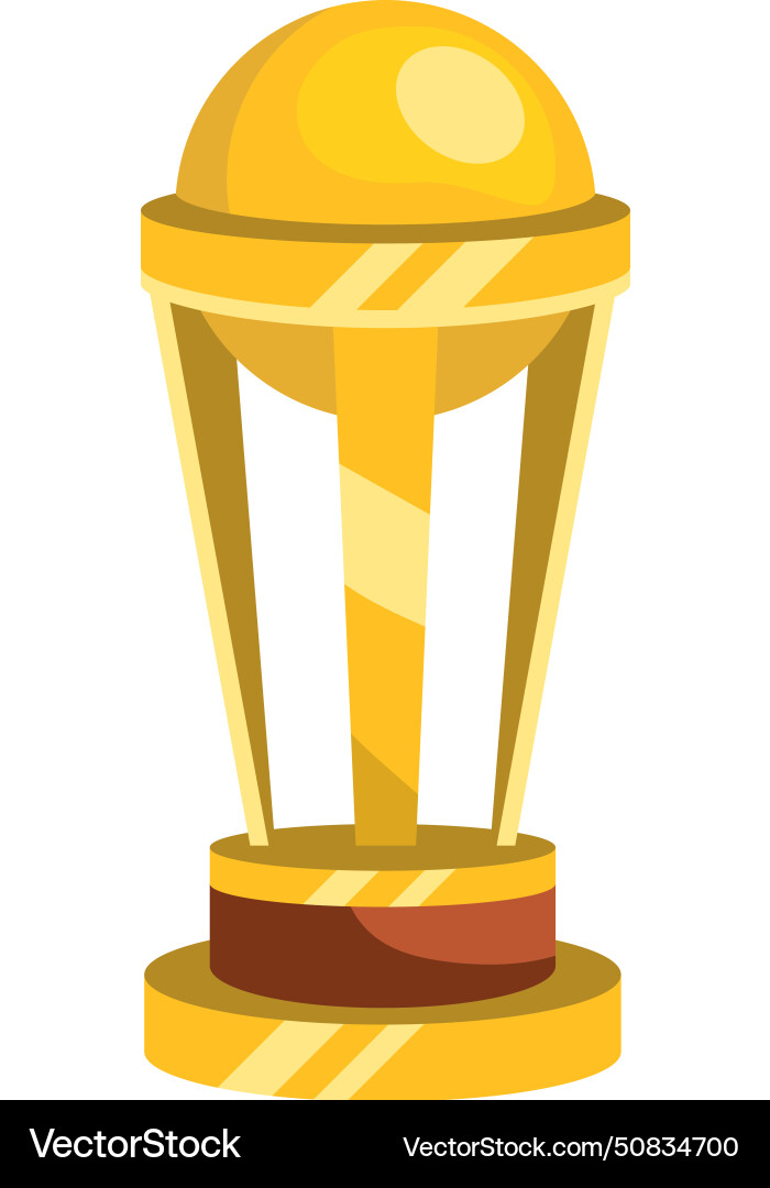 Cricket gold trophy Royalty Free Vector Image - VectorStock