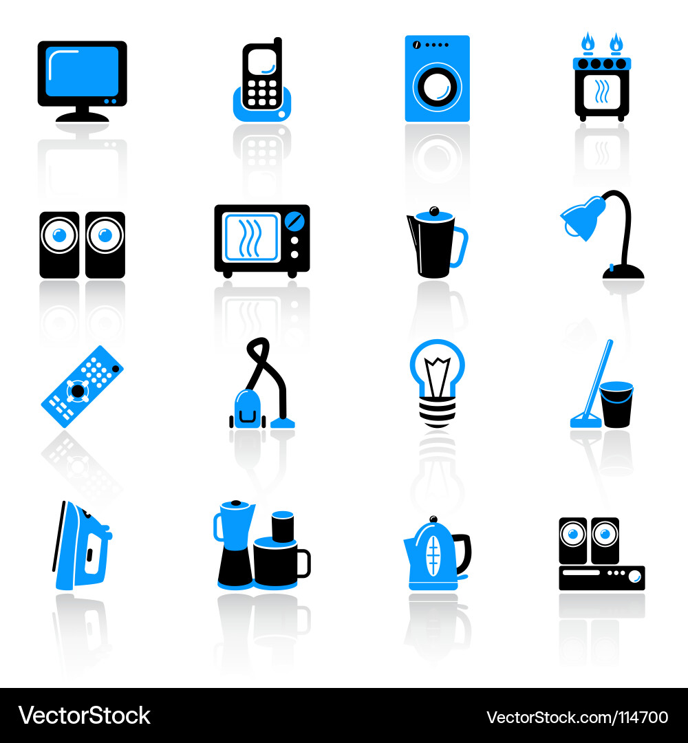 Home equipment icons Royalty Free Vector Image