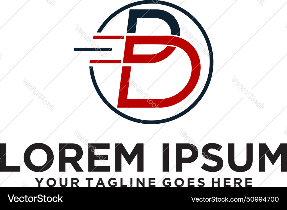 Letter b fast speed logo Royalty Free Vector Image