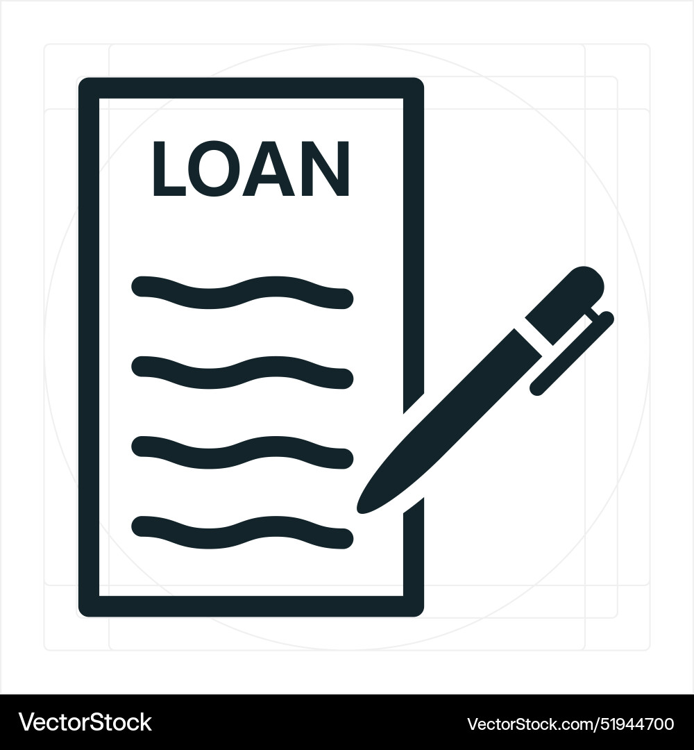 Loan agreement icon Royalty Free Vector Image - VectorStock
