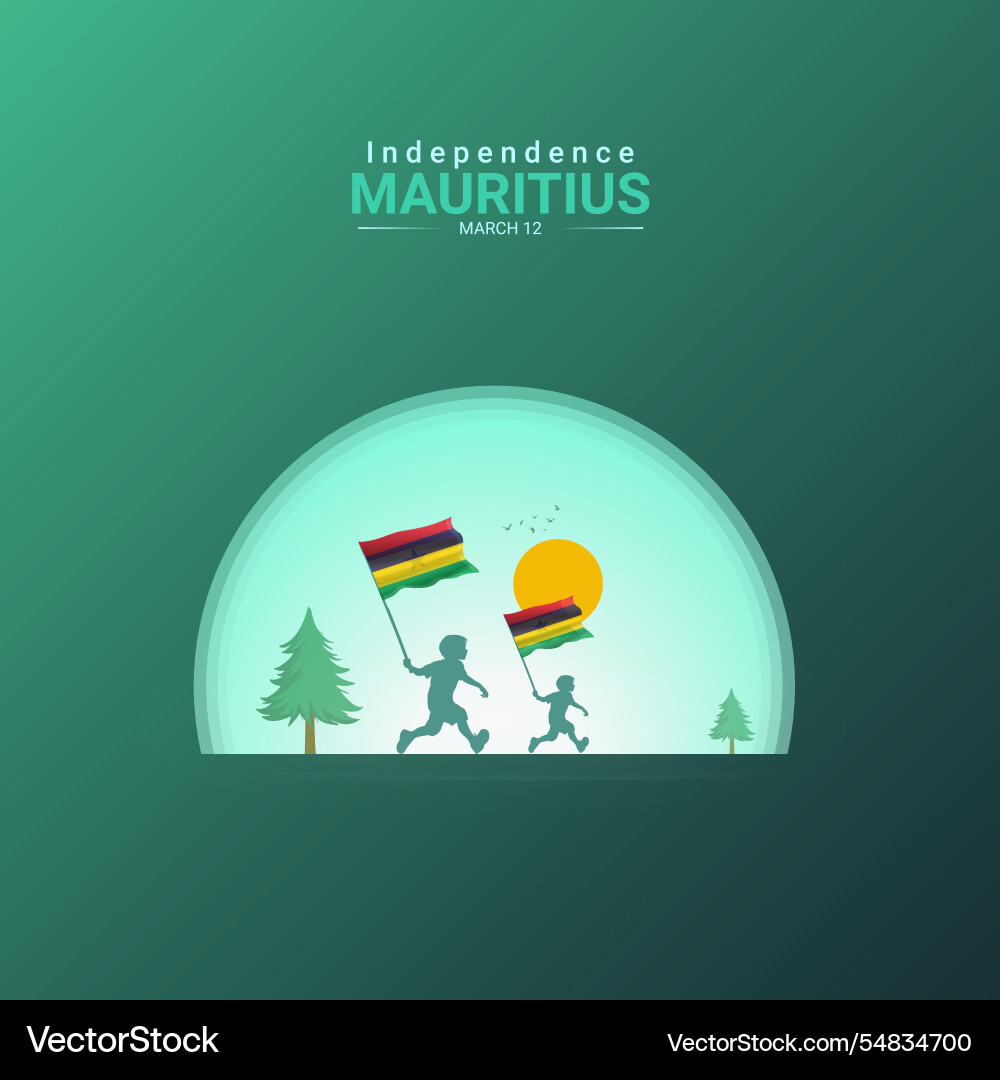 Mauritius independence day creative Royalty Free Vector