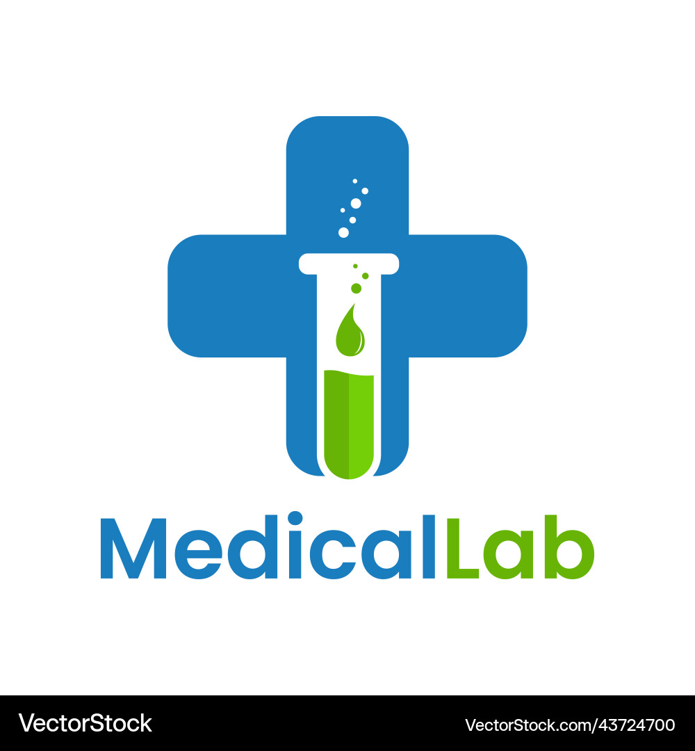 Medizinisches Labor-Logo Lizenzfreies Vektorbild