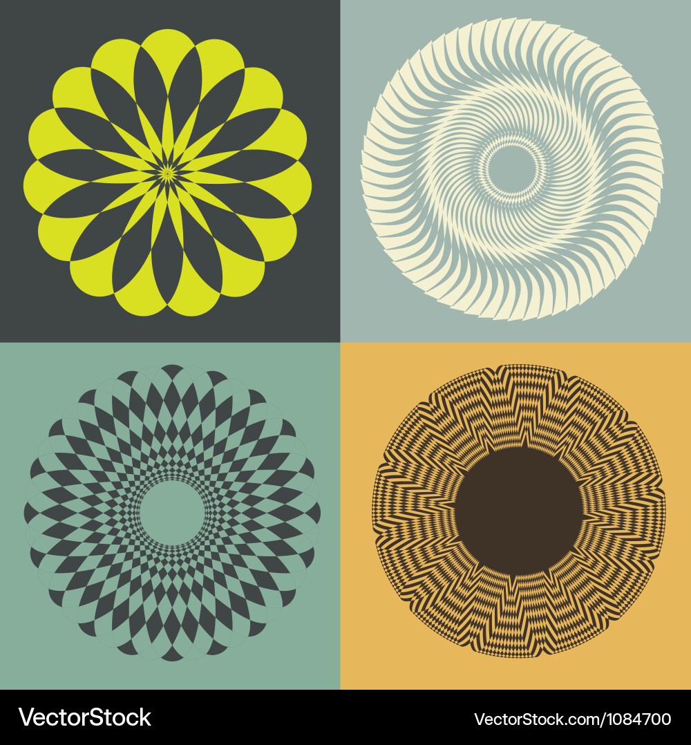 Optical collection print Royalty Free Vector Image