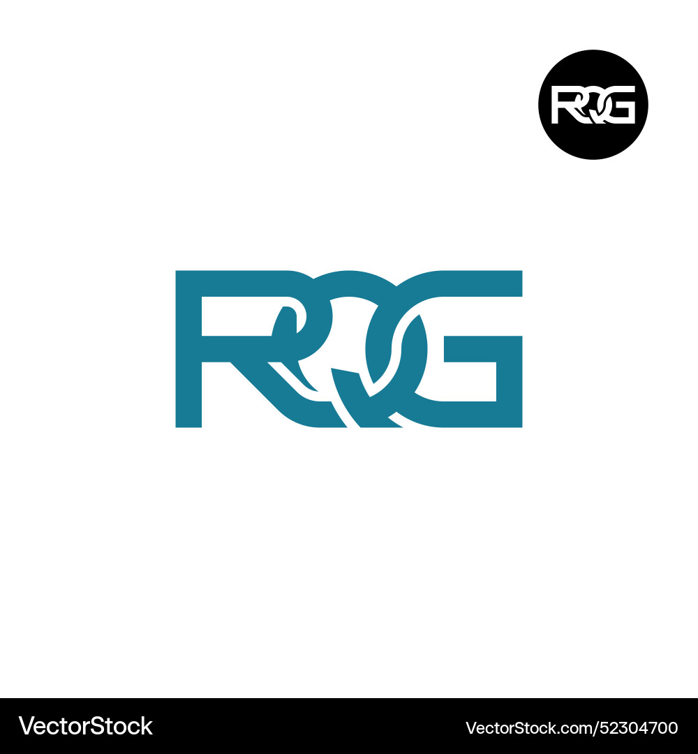 Rqg logo letter monogram design Royalty Free Vector Image
