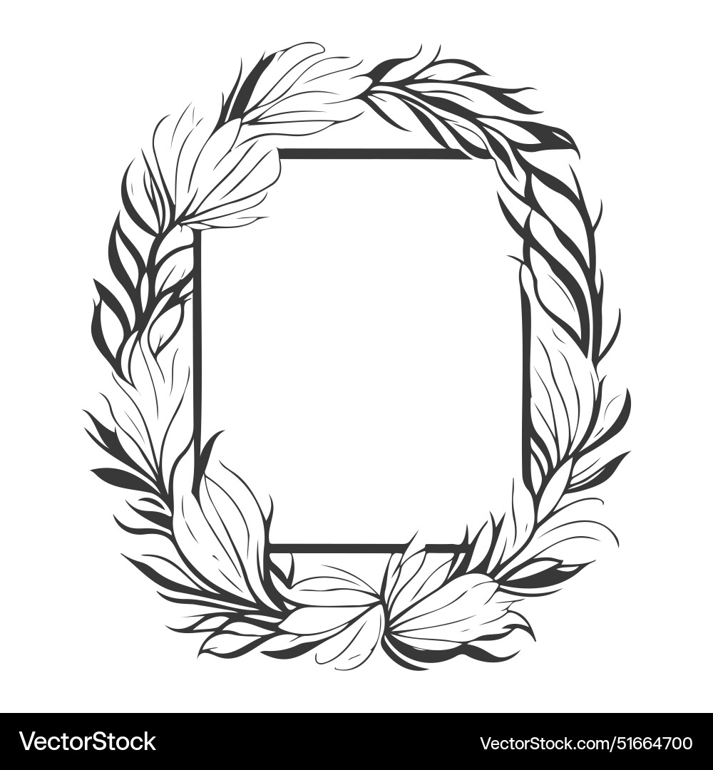 Square frame flower batik grey Royalty Free Vector Image