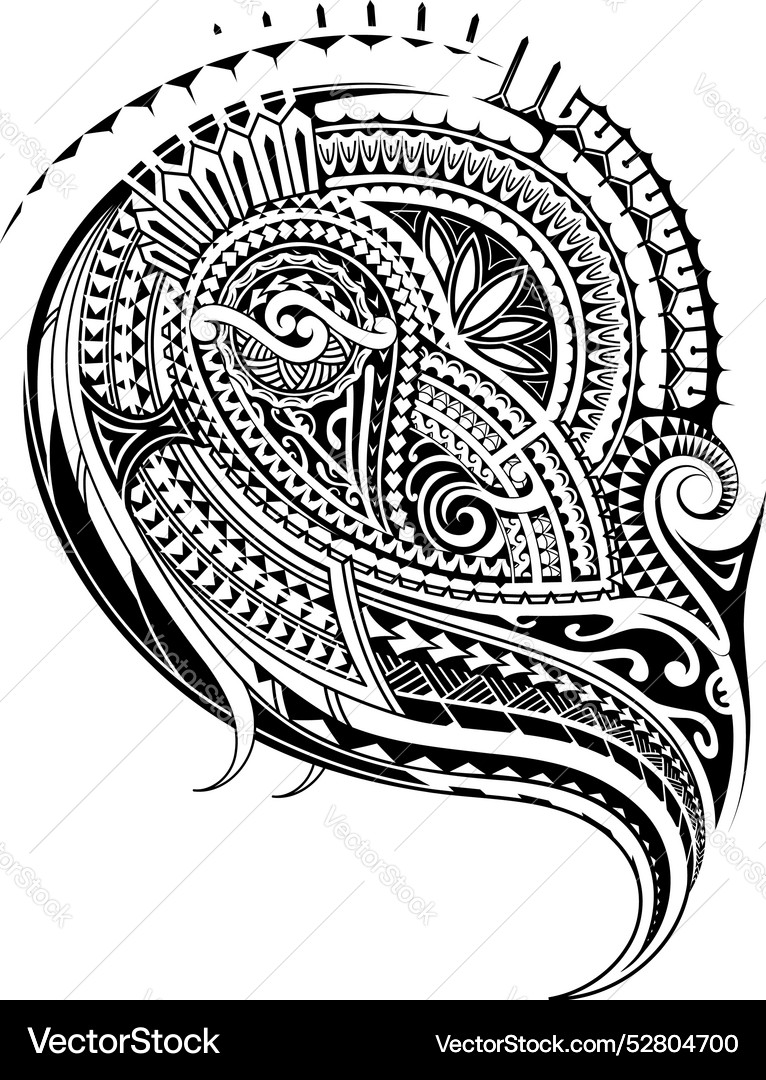 Traditional polynesian tattoo design Royalty Free Vector