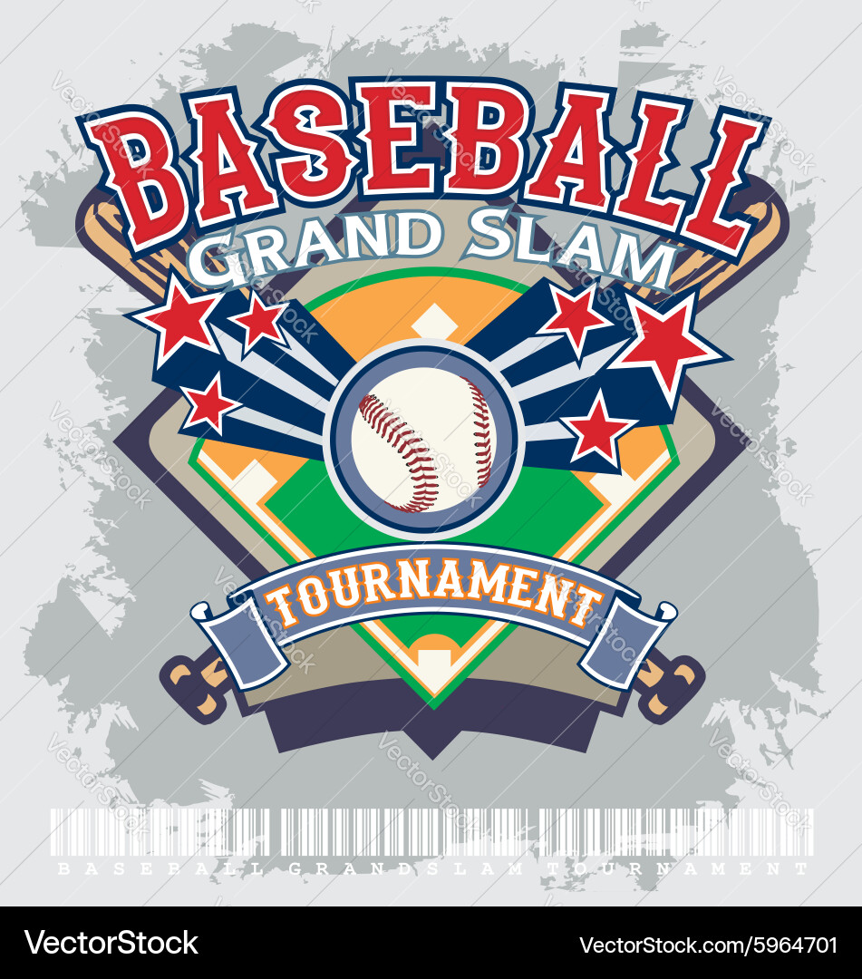 Baseball grandslam tournament Royalty Free Vector Image