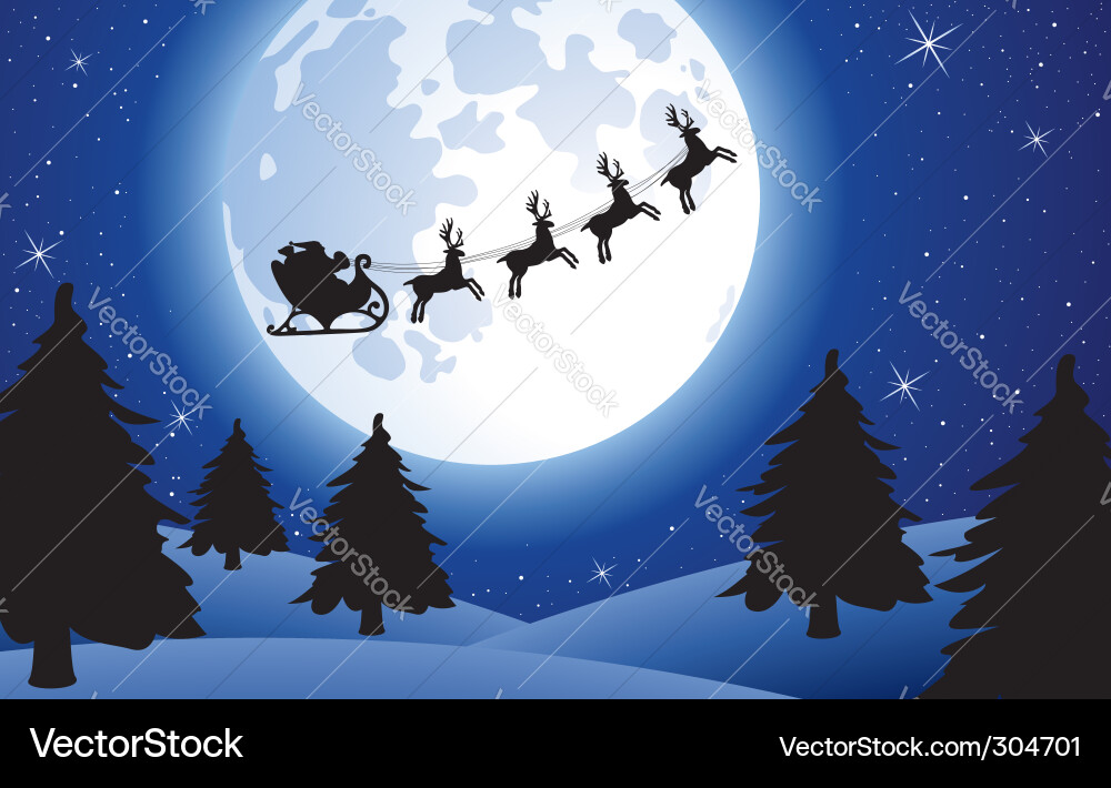 Christmas Holiday Background with Santa Claus Vector Image