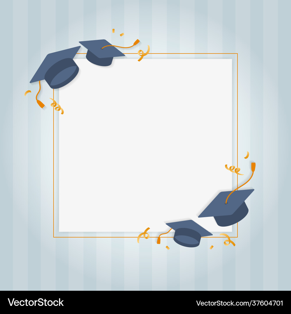 Graduation greeting card Royalty Free Vector Image