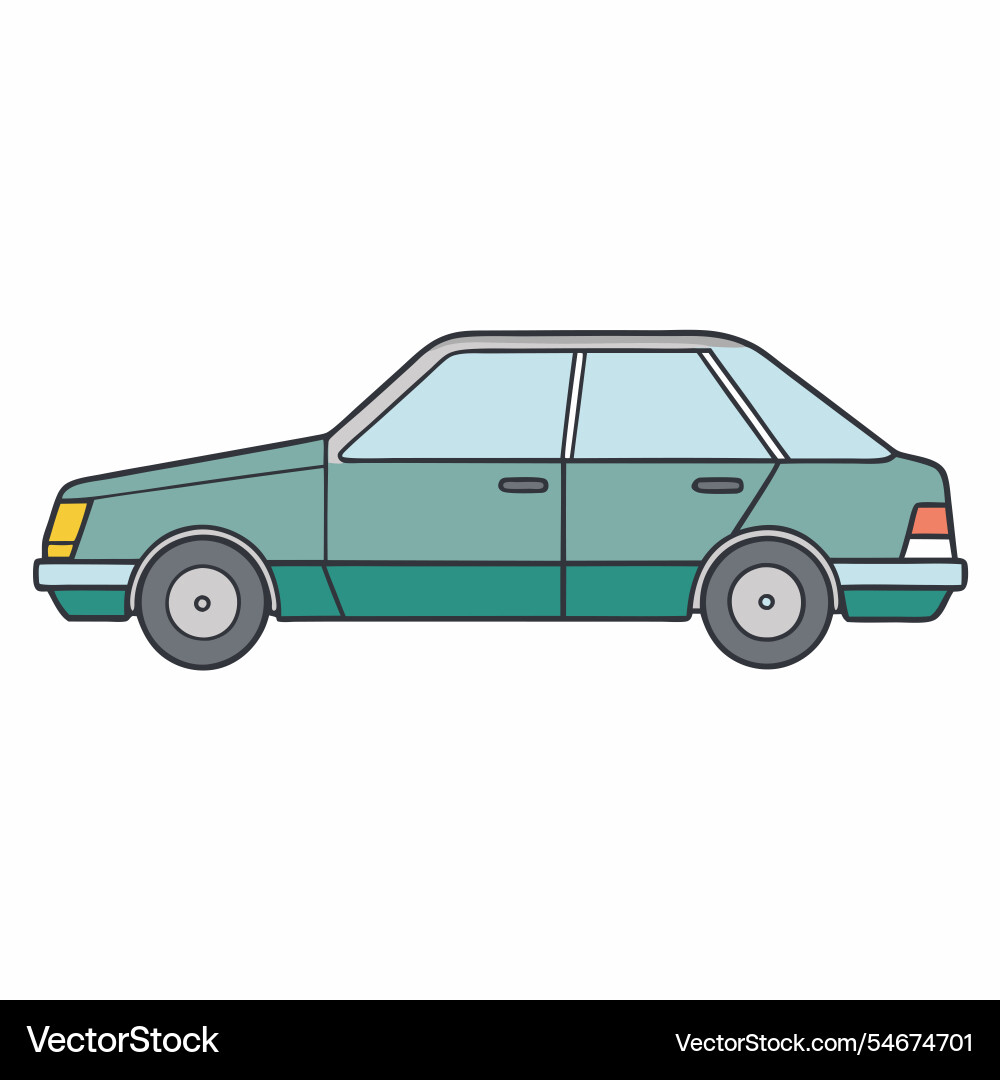Mercedes car flat design Royalty Free Vector Image