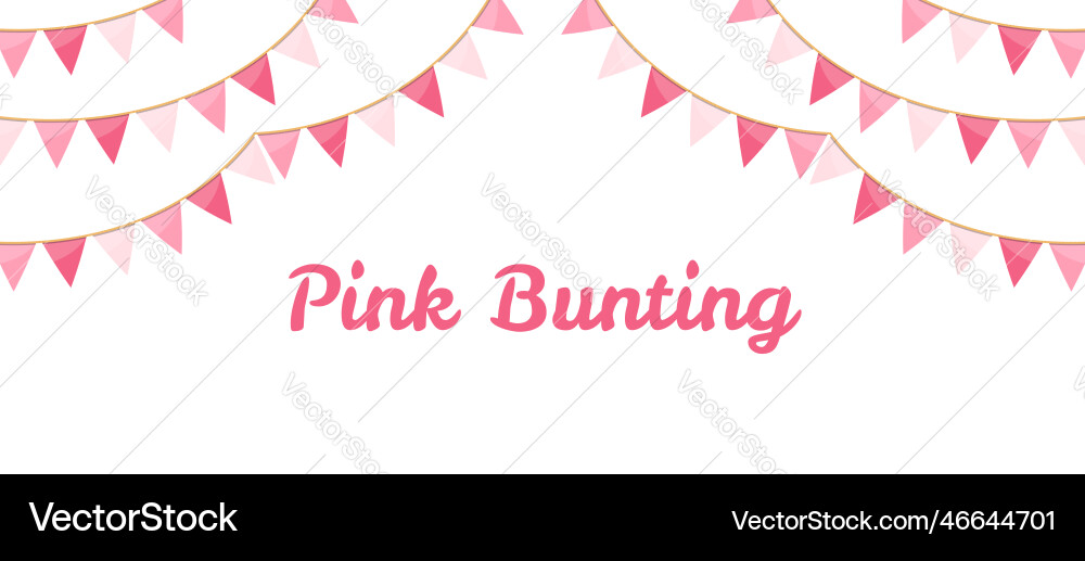 Pink bunting Royalty Free Vector Image - VectorStock