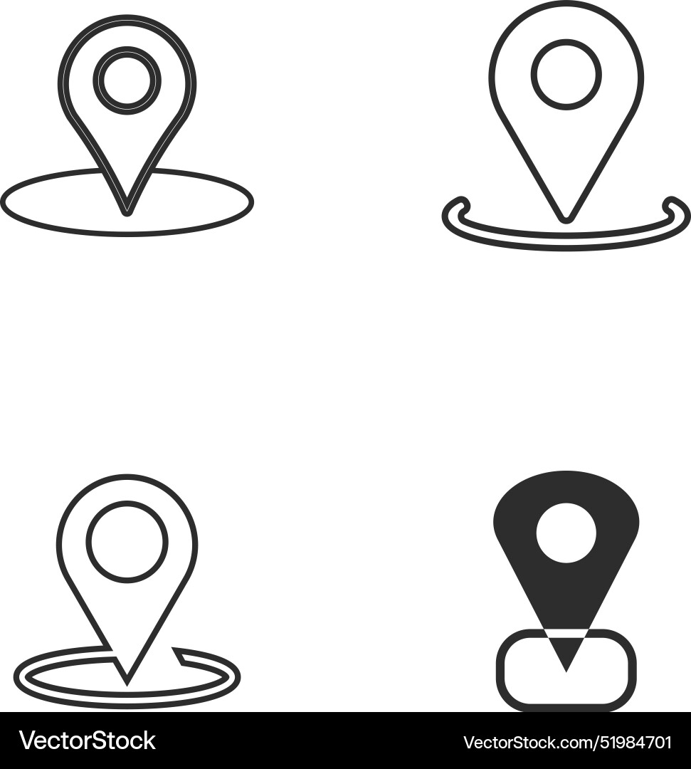 Realistic location icon Royalty Free Vector Image