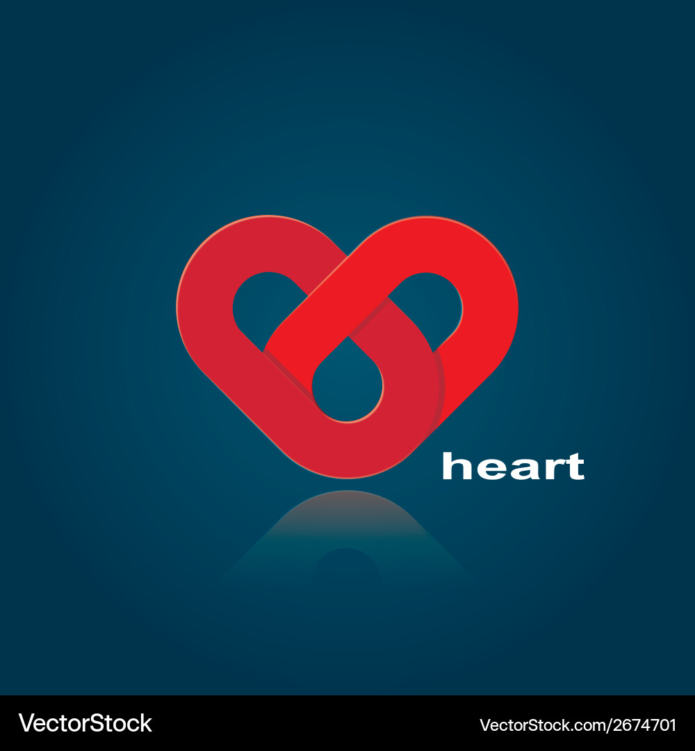 Symbol of red heart Royalty Free Vector Image - VectorStock