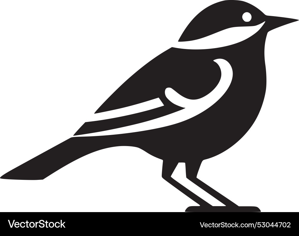 Birds - black and white Royalty Free Vector Image