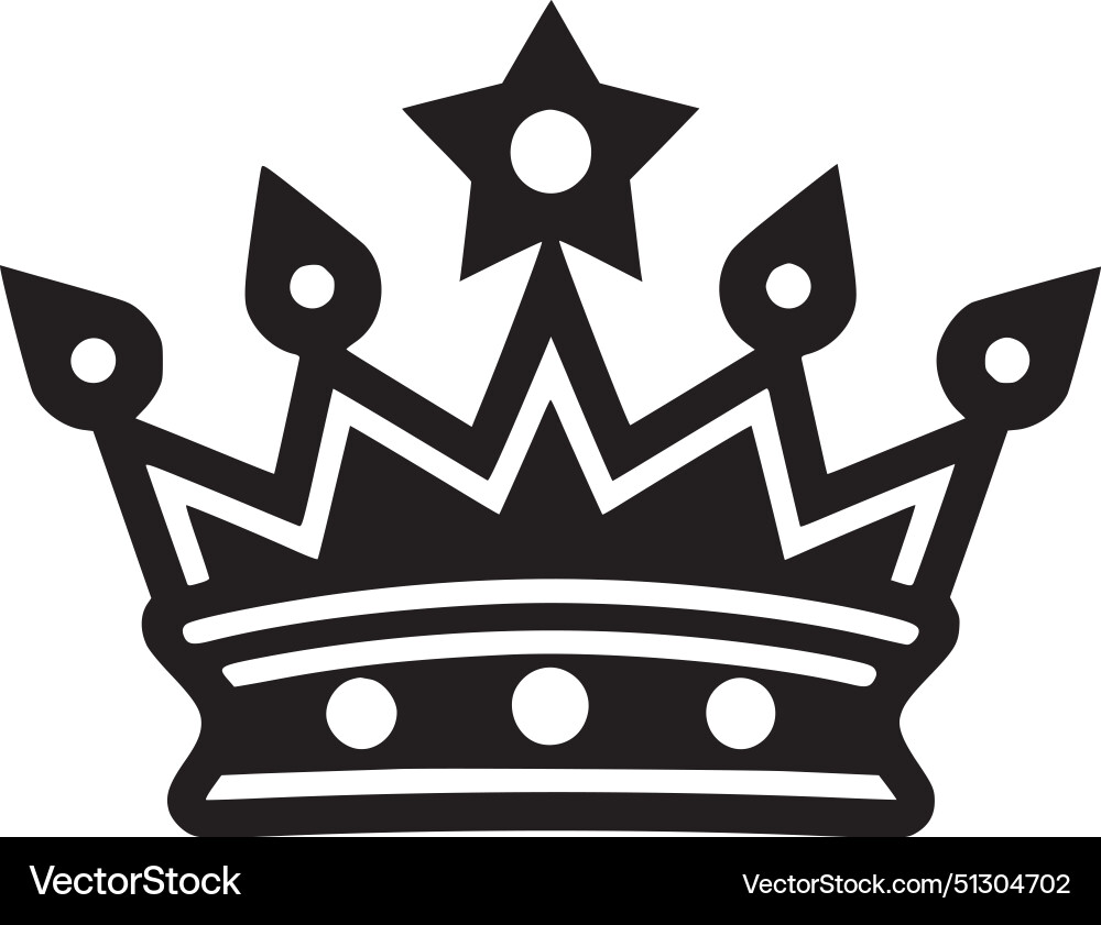 Crown - minimalist and simple silhouette Vector Image