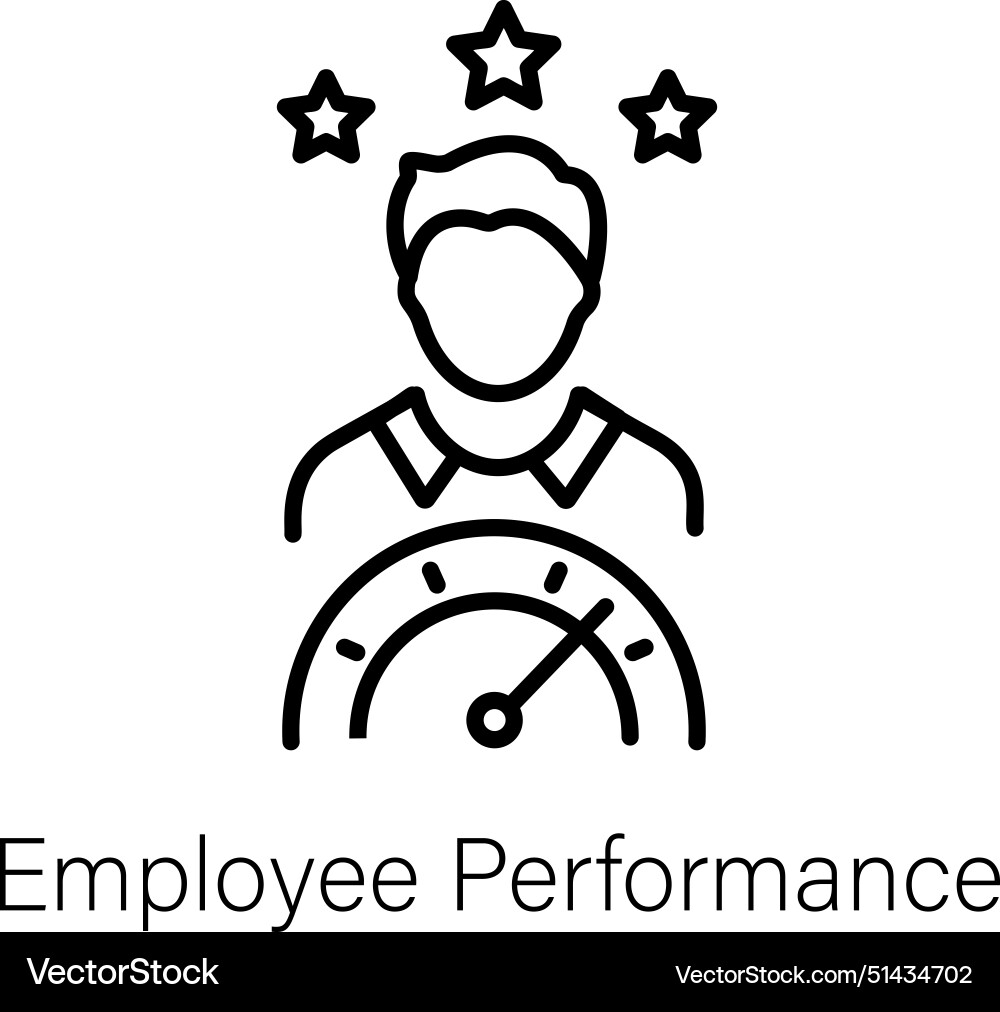 Employee performance Royalty Free Vector Image