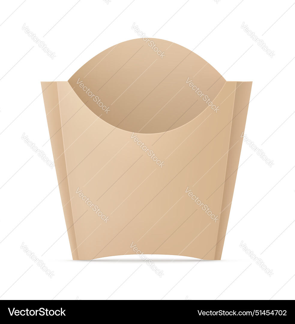 Empty kraft paper box for french Royalty Free Vector Image